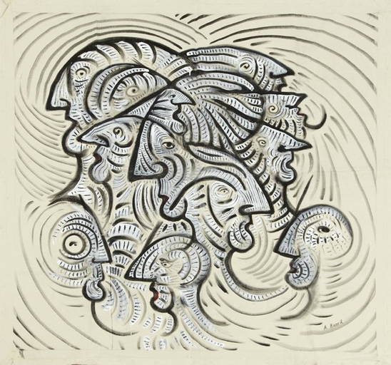 Alex Beard (1973 , New Orleans), "faces," 20th C.,