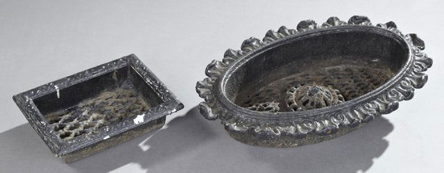 Two Cast Iron Architectural Foundation Vents, New