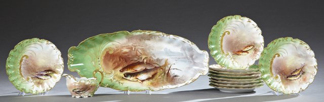 Old Abbey Limoges, 15 Piece Fish Set - Jun 27, 2020 | Oakridge Auction ...