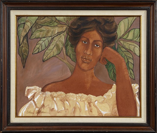 Allen Akina (Hawaii), "Hawaiian, Wahine," 20th c., oil