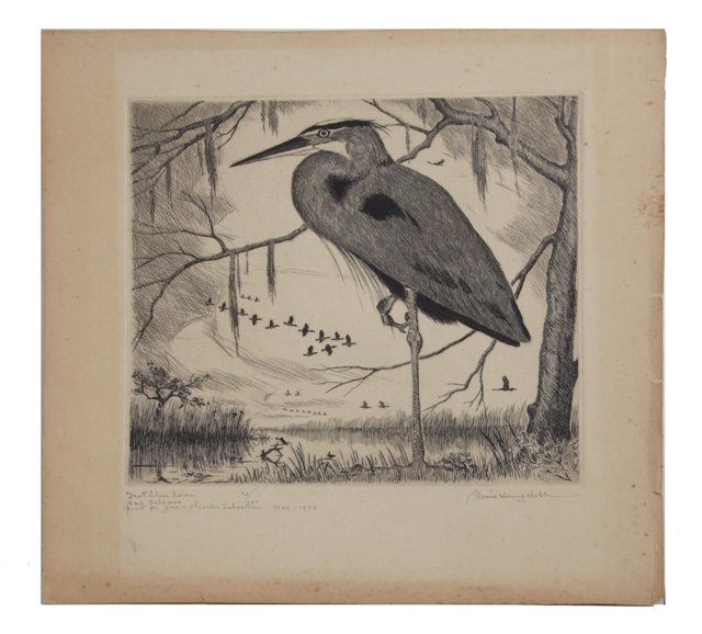 Morris Henry Hobbs (1892 1967), "great Blue Heron,"