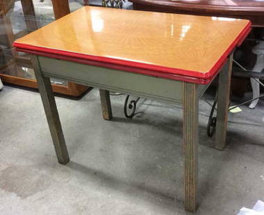 Vintage 1940's Enamel Top Kitchen Table