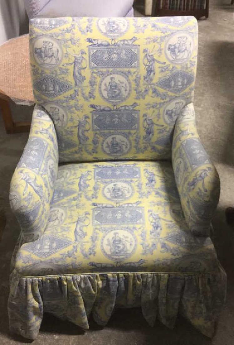 Upholstered Toile Rocking Chair