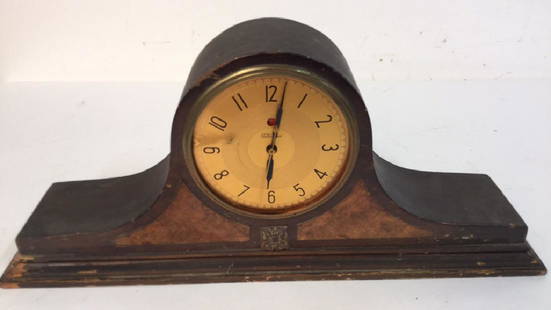 Vtg Telechron Electric Clock W/ Wood Case Model 4h99 Runs