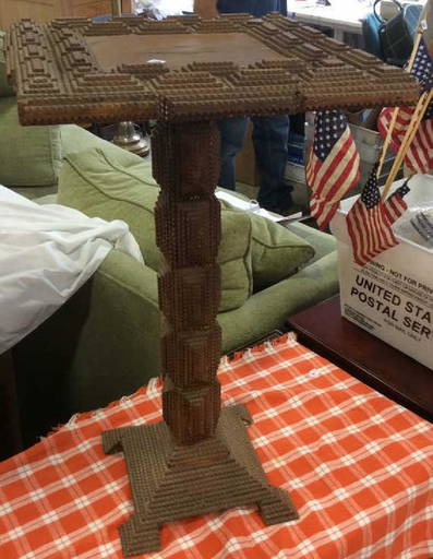 Vintage Hand Made Tramp Art Table