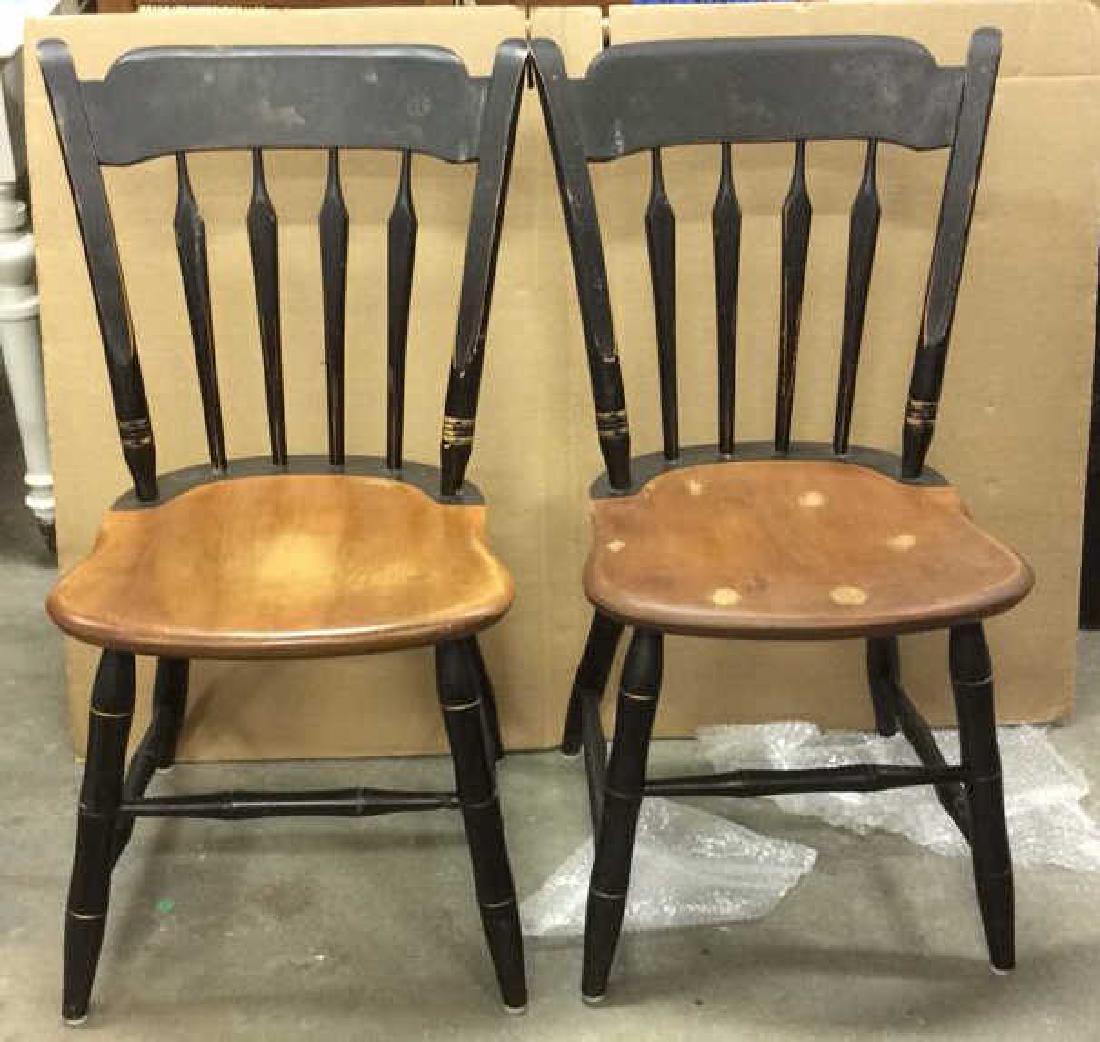 Pair Stenciled Hitchcock Style Side Chairs