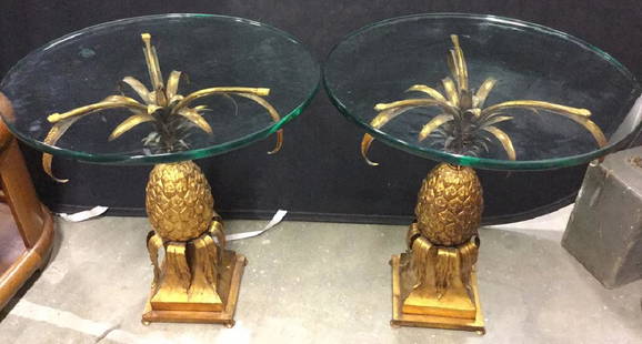 Pineapple Base Table Glass Top