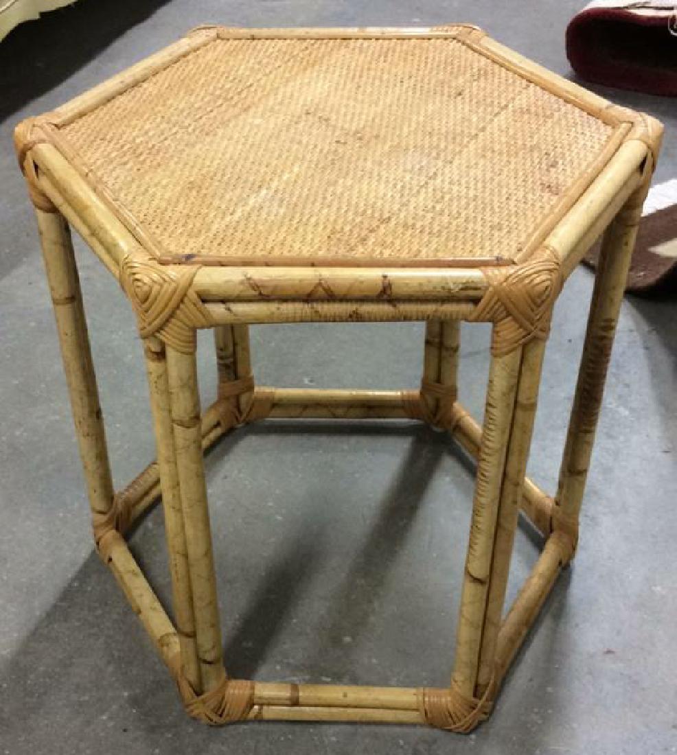 Bamboo Rattan Side Table