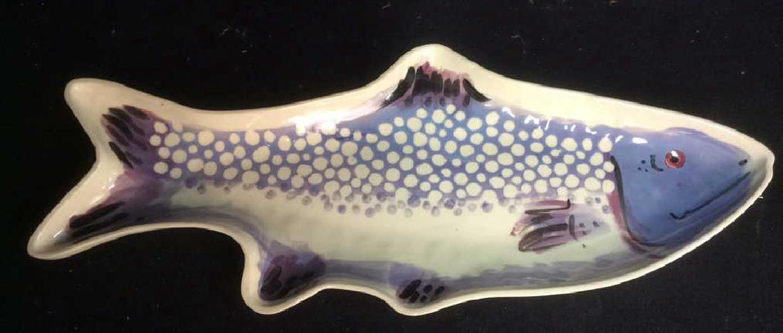 Signed Numbered Ceramic Fish Platter