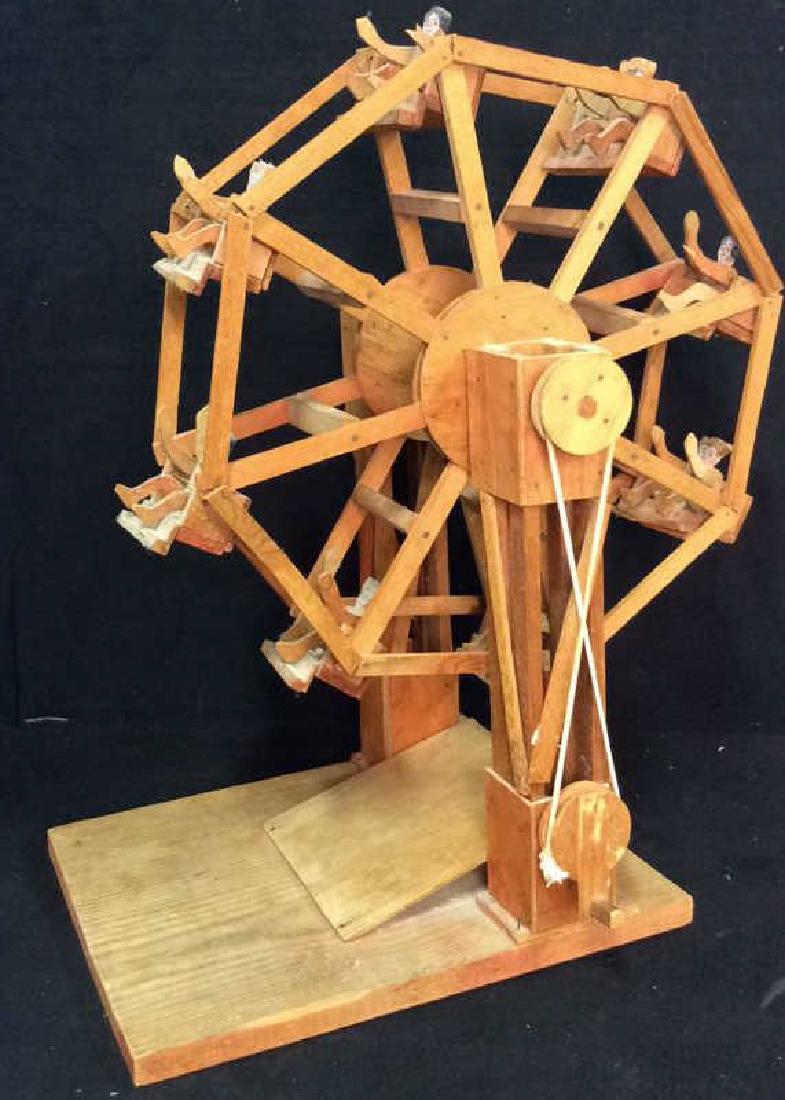Folk Art Wooden Ferris Wheel
