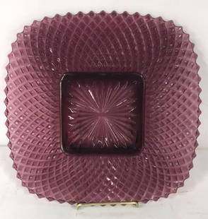 Purple Depression Glass Platter Tabletop