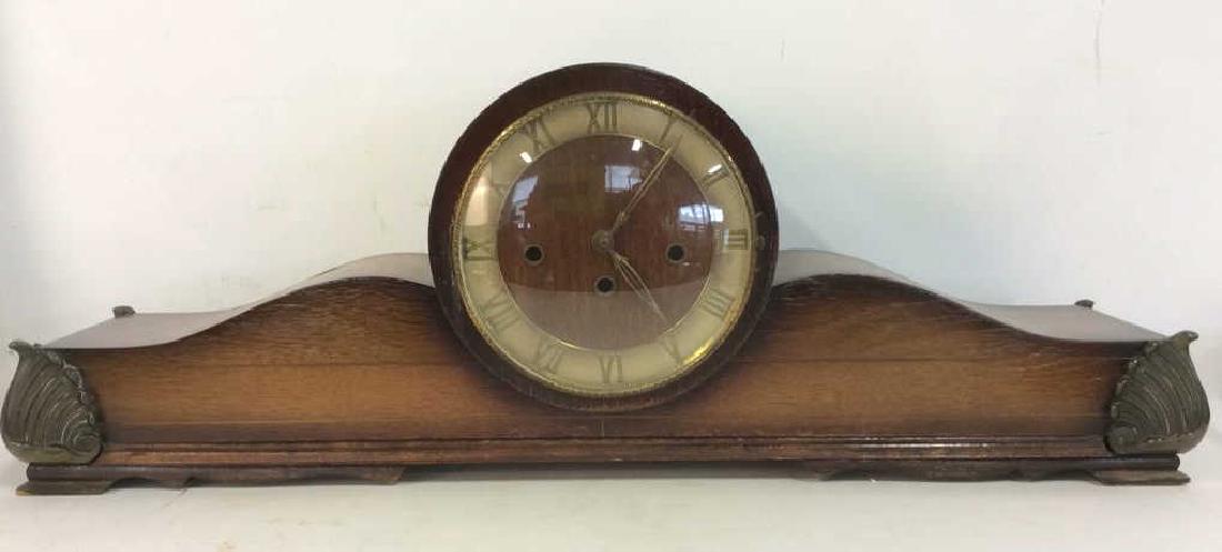 FIREPROOF Wooden Tabletop Mantle Clock
