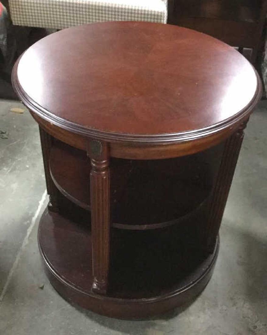 Mahogany Library Swivel Drum Table
