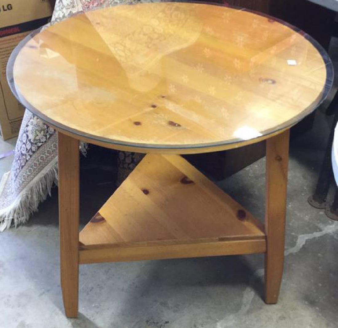 Circle And Triangle Shaped Pine Table