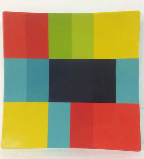 Cb2 Multi Toned Mondrian Style Serving Platter
