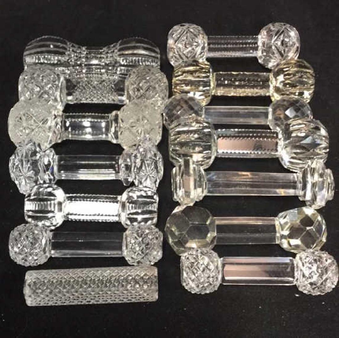 Collection Antique Vintage Cut Crystal Knife Rests