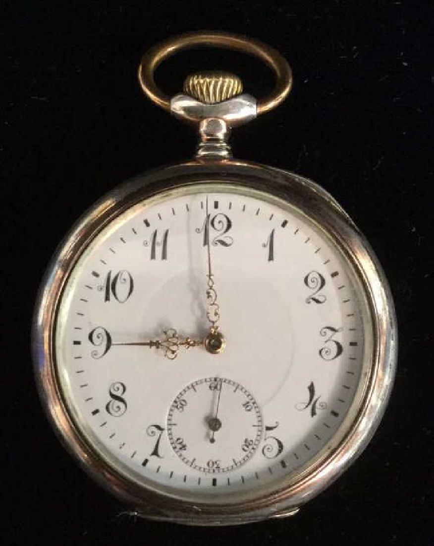 Antique Remontoir Pocket Watch 800 Silver