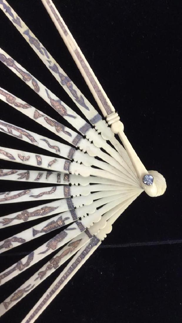 Antique Victorian Ladies Fan Bone Panels, A.RODIEN