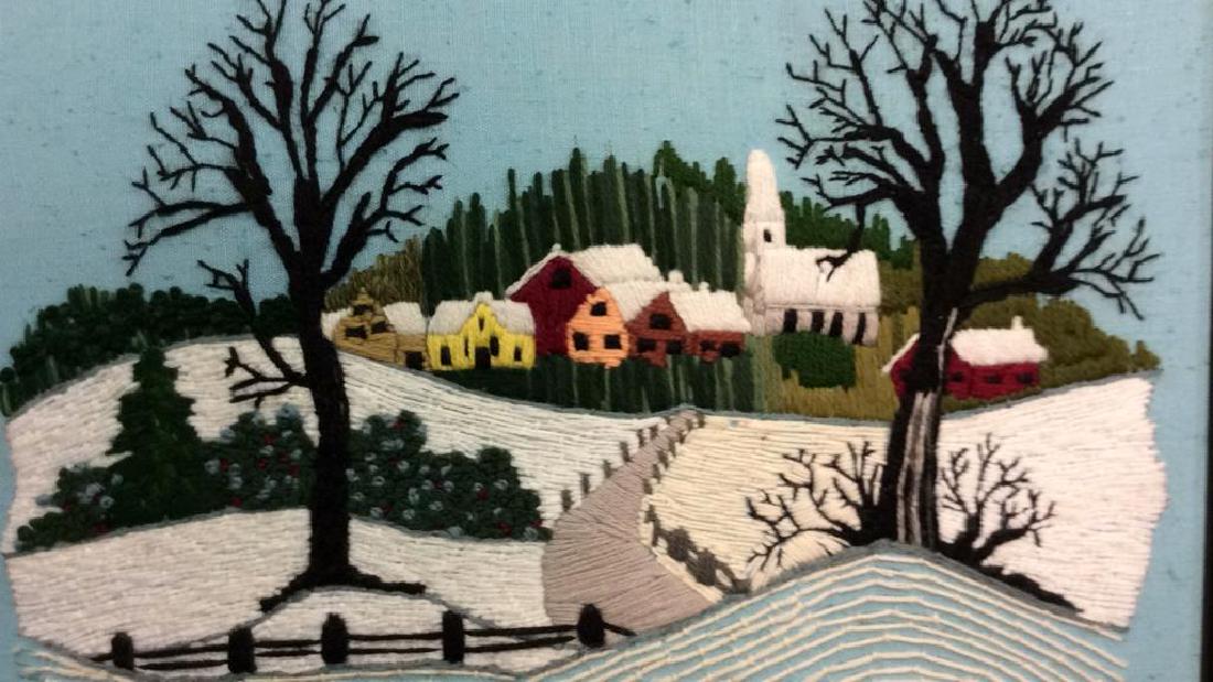 Yarn Embroidered Landscape Artwork