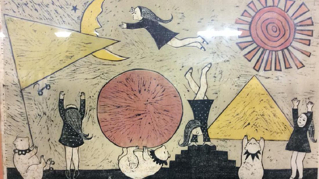 Margery Niblock Fantasy Artist Proof Woodcut