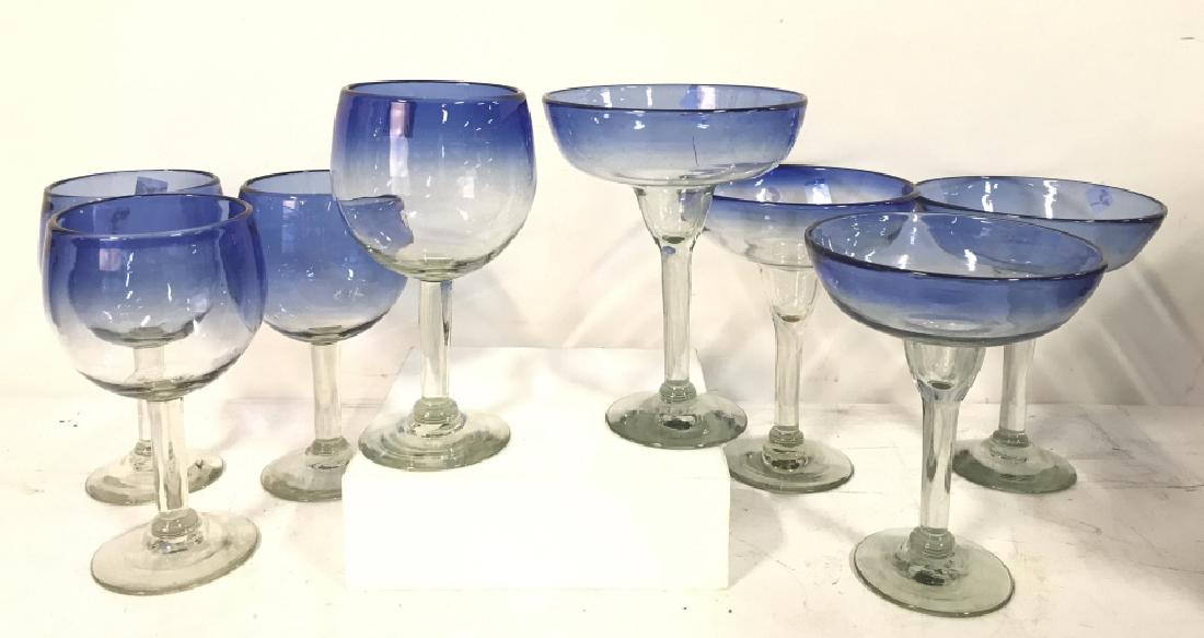 Gradient Blue Toned Glassware Set - Jul 18, 2018 | The Benefit Shop ...