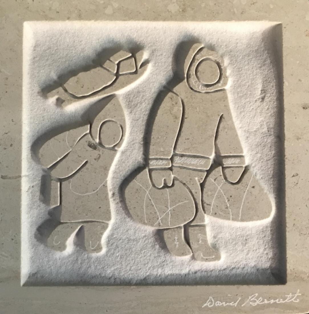 David Bennett Inuit Relief Sculpture