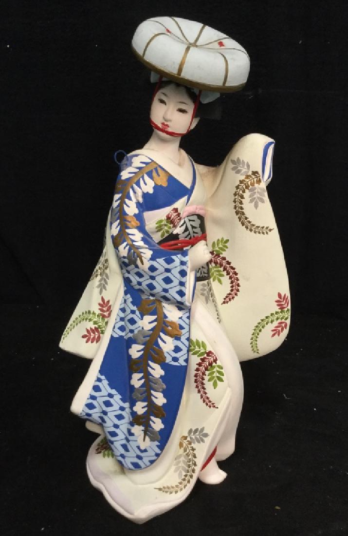 Hand Sculpted Asian Female Figure, Signed