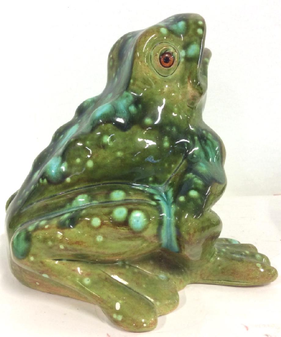 Large Ceramic Frog Statue