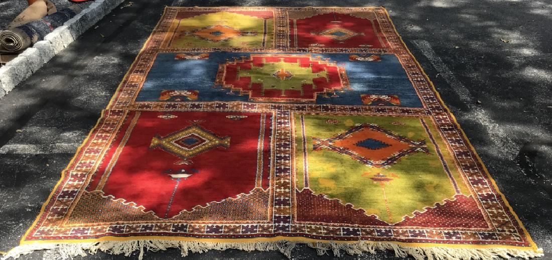 Handmade Vintage COURANTE Moroccan Wool Rug