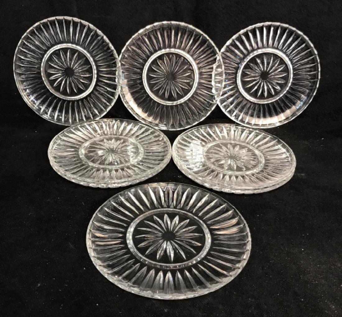 Set 8 Starburst Pattern Glass Plates