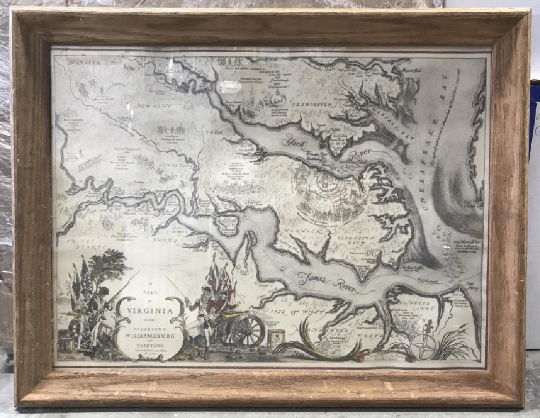 Print Of Frenchman's Map Of Williamsburg, Virginia