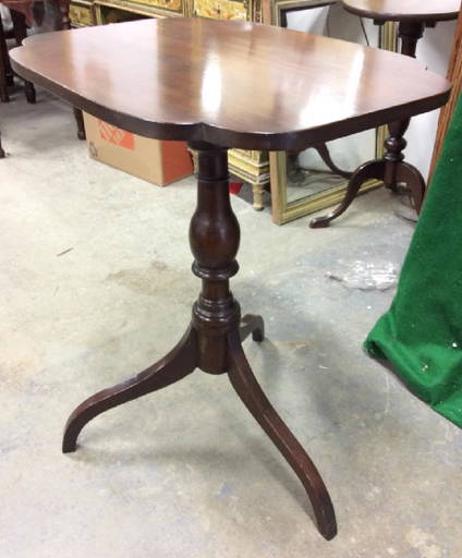 Vintage Wooden Pedestal Table
