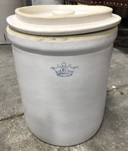 Vintage 6 Gallon Stoneware Fermentation Crock