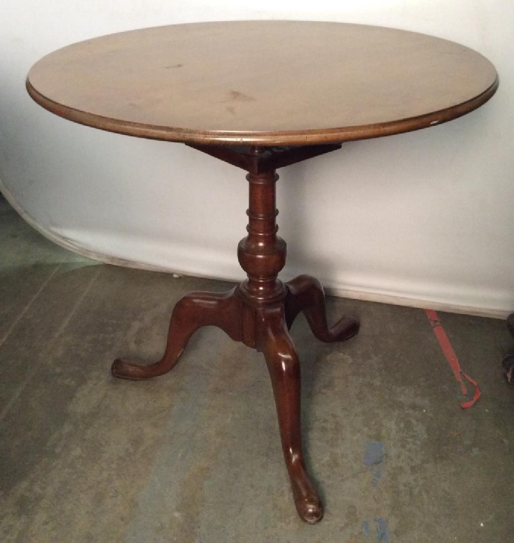 Vintage Wooden Rotating Round Table