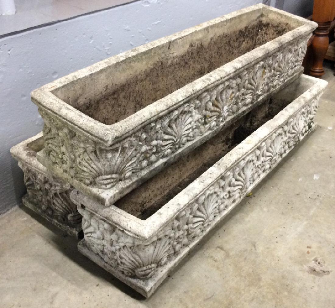 Set of 3 Rectangular Ceramic Composite Planters
