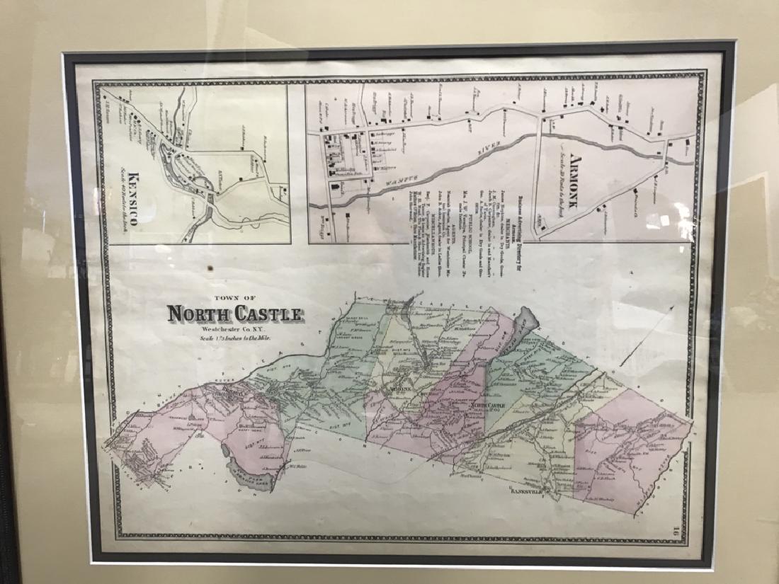 Framed Map Of North Castle New York
