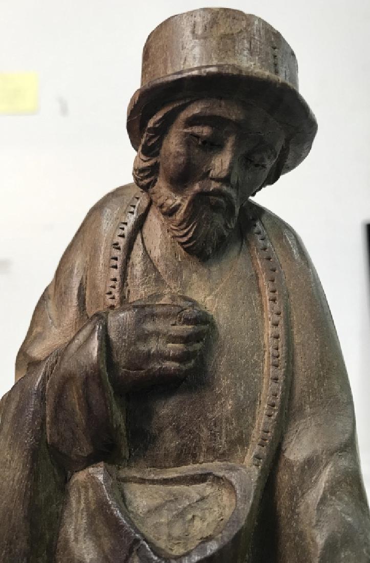 Carved Wood Male Hobo Figural