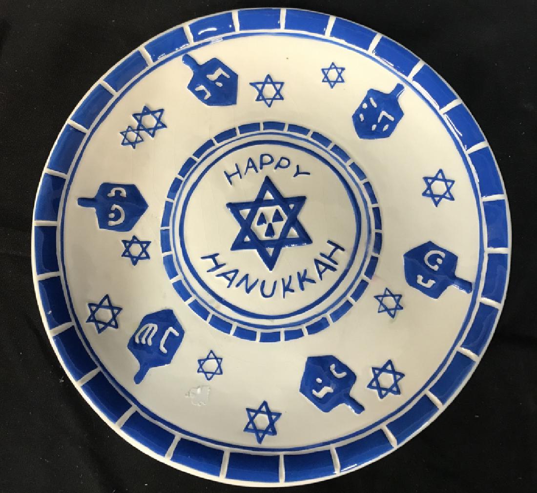 Happy Hanukkah Ceramic Plate