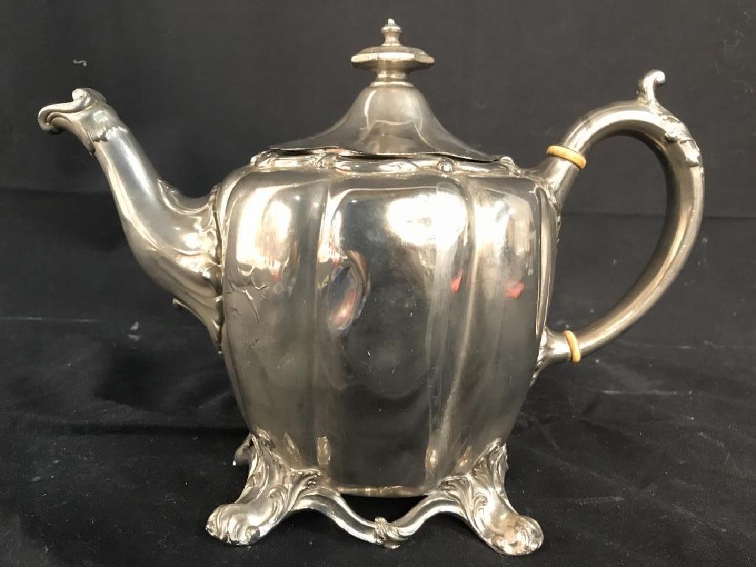 SHAW & FISHER SHEFFIELD Silver Toned Teapot