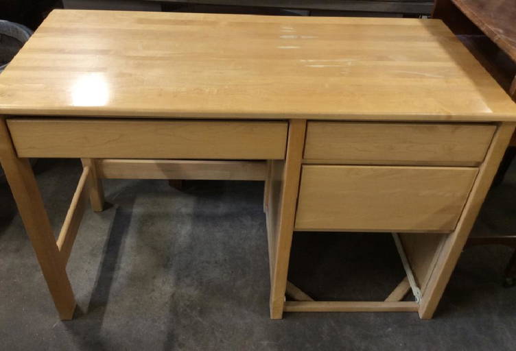 Light Brown Toned Wooden Desk