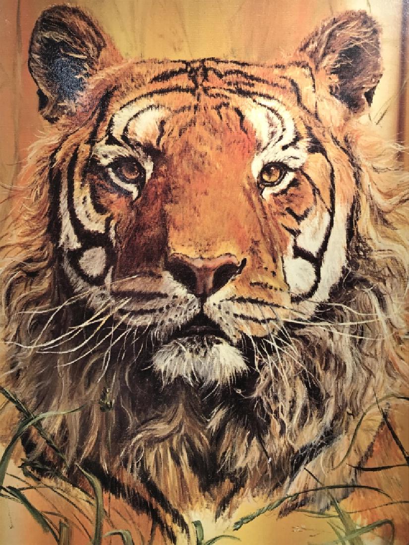 Vibrant Phil Prentice Print on Board of Tiger