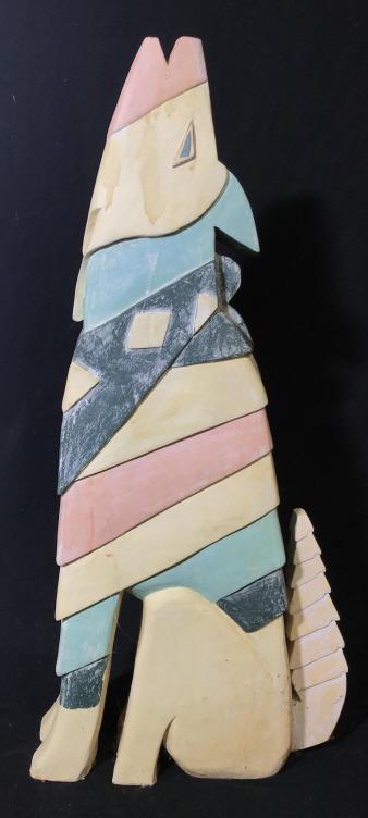 Floor-Size Folk Art Wood Howling Coyote Sculpture - Oct 23, 2019 | The ...