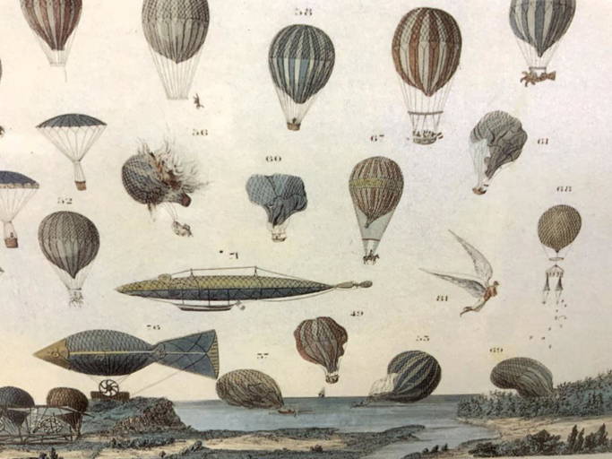 Framed Print, Hot Air Balloon Reference Chart