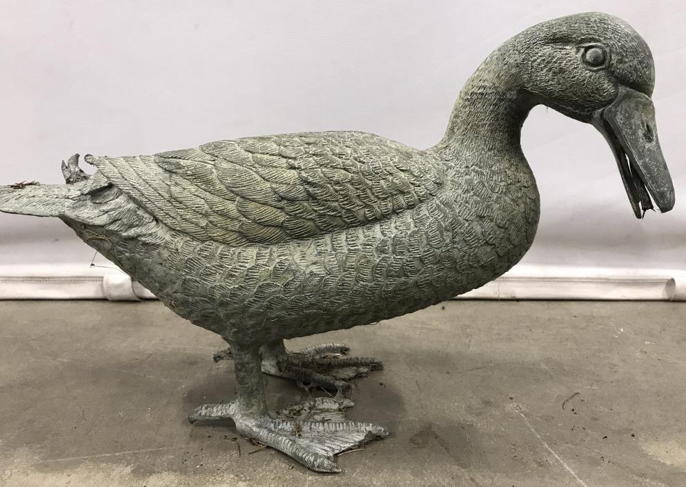 Patinated Metal Standing Duck Garden Sculpture - Dec 18, 2019 | The ...