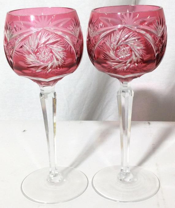 Pink Bohemian Cut Crystal Stemware, Set 9 - Feb 19, 2020 | The Benefit ...