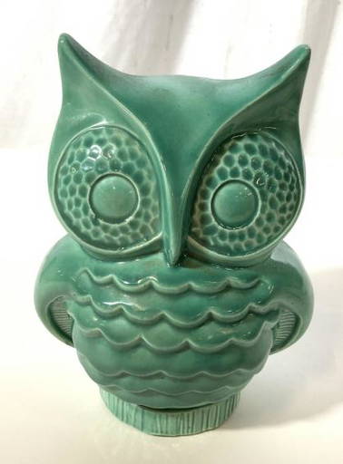 Glazed Ceramic Owl Sculpture