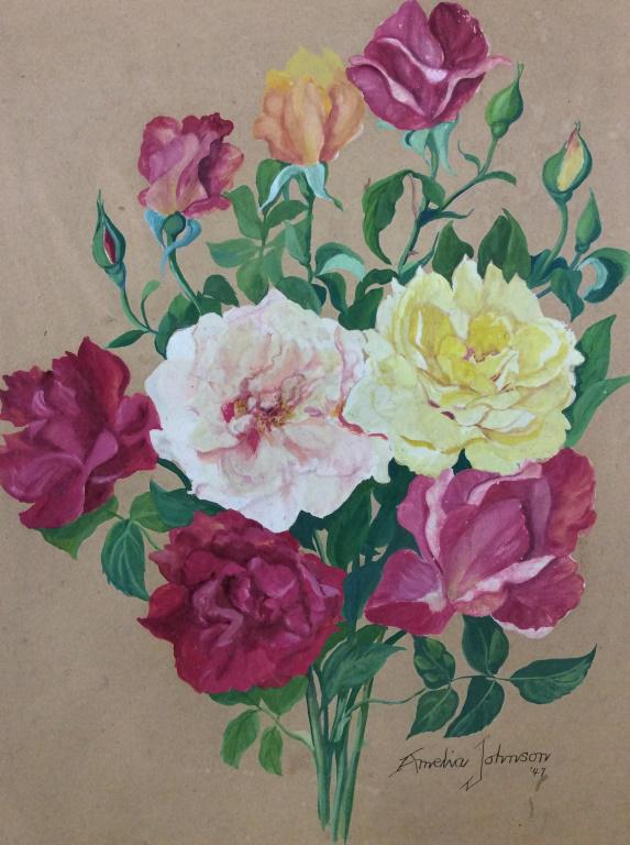 Signed AMELIA JOHNSON Floral Bouquet Painting - Feb 26, 2020 | The ...