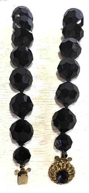 Vintage Jet Bead Necklace