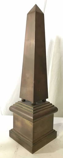 2 Foot Copper Toned Obelisk Figure