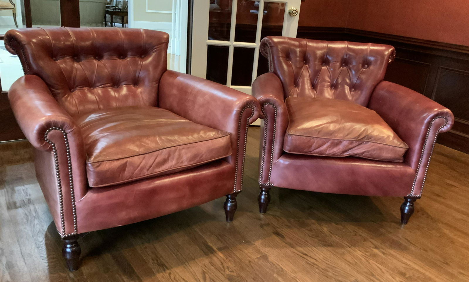 Pr George Smith Red Leather Club Chairs - Apr 15, 2020 | The Benefit ...